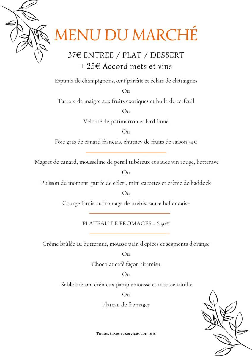 Restaurant Pornic poisson - Au retour du Marché