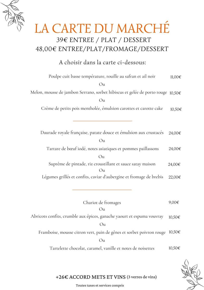 Restaurant Pornic poisson - Au retour du Marché